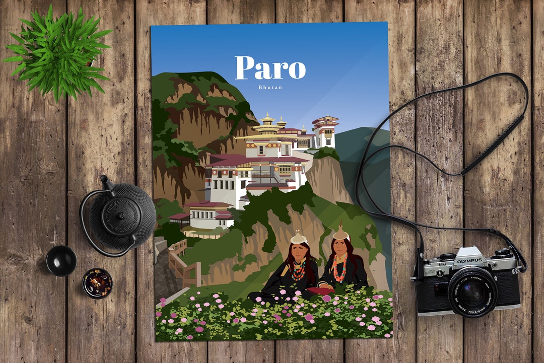 Paro Print, Paro Wall Art, Paro Poster, Bhutan Wall Art Print, Bhutan ...