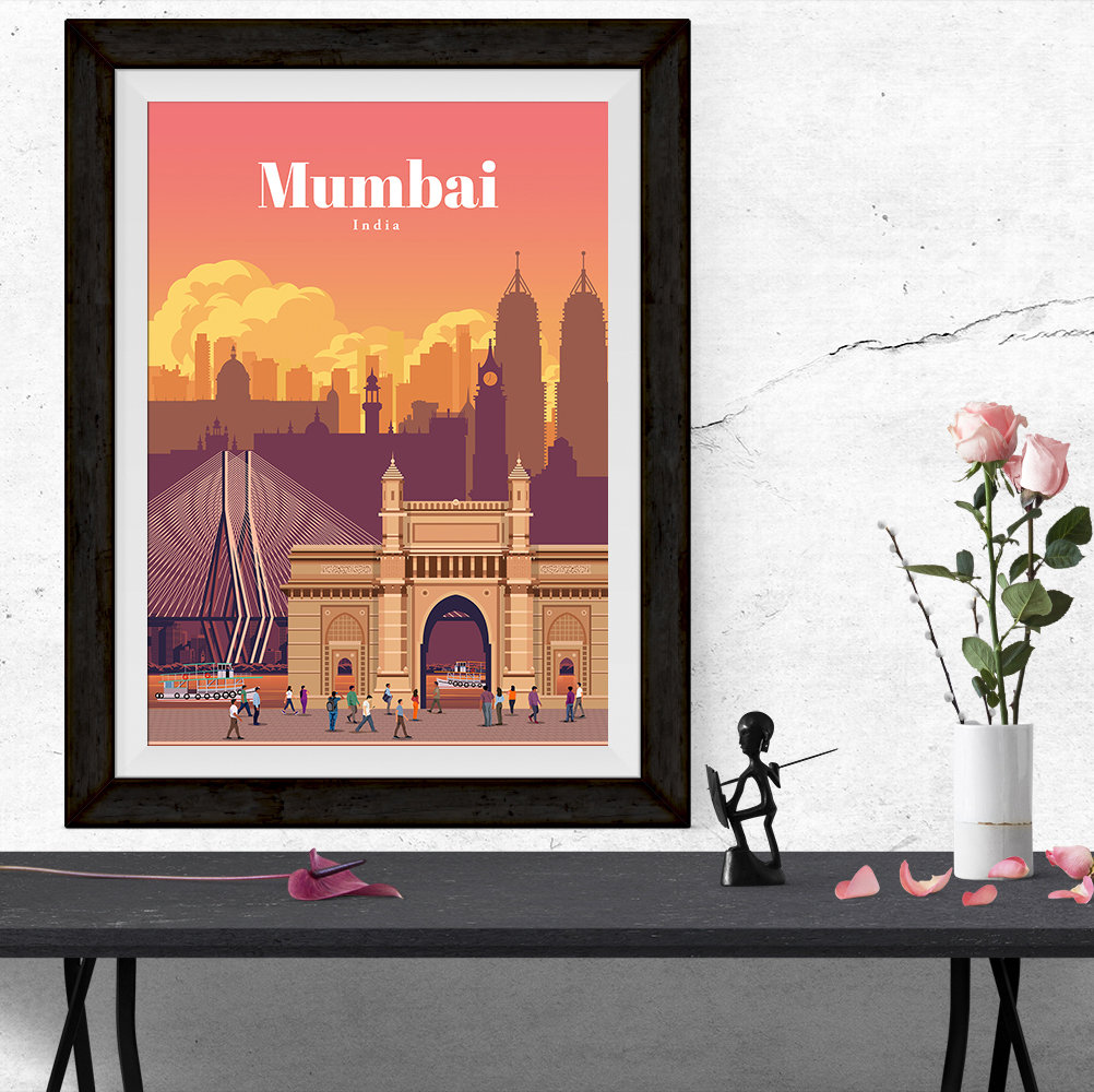 India Travel Poster Mumbai City Print Bombay Poster Prints - Etsy