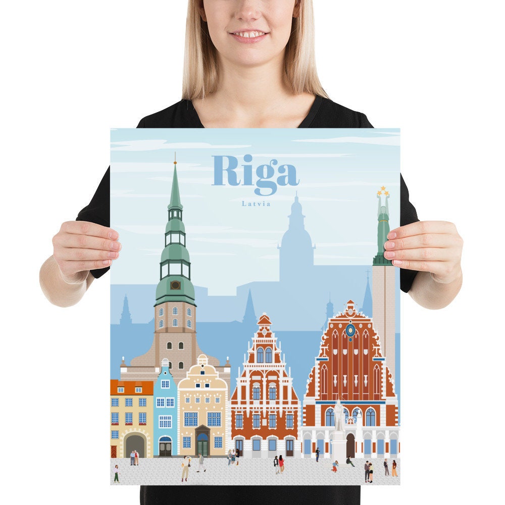 Riga Print Riga Wall Art Riga Poster Latvia Wall Art Print | Etsy