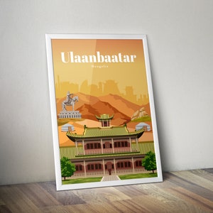 Ulaanbaatar Print, Ulaanbaatar Wall Art, Ulaanbaatar Poster, Mongolia ...