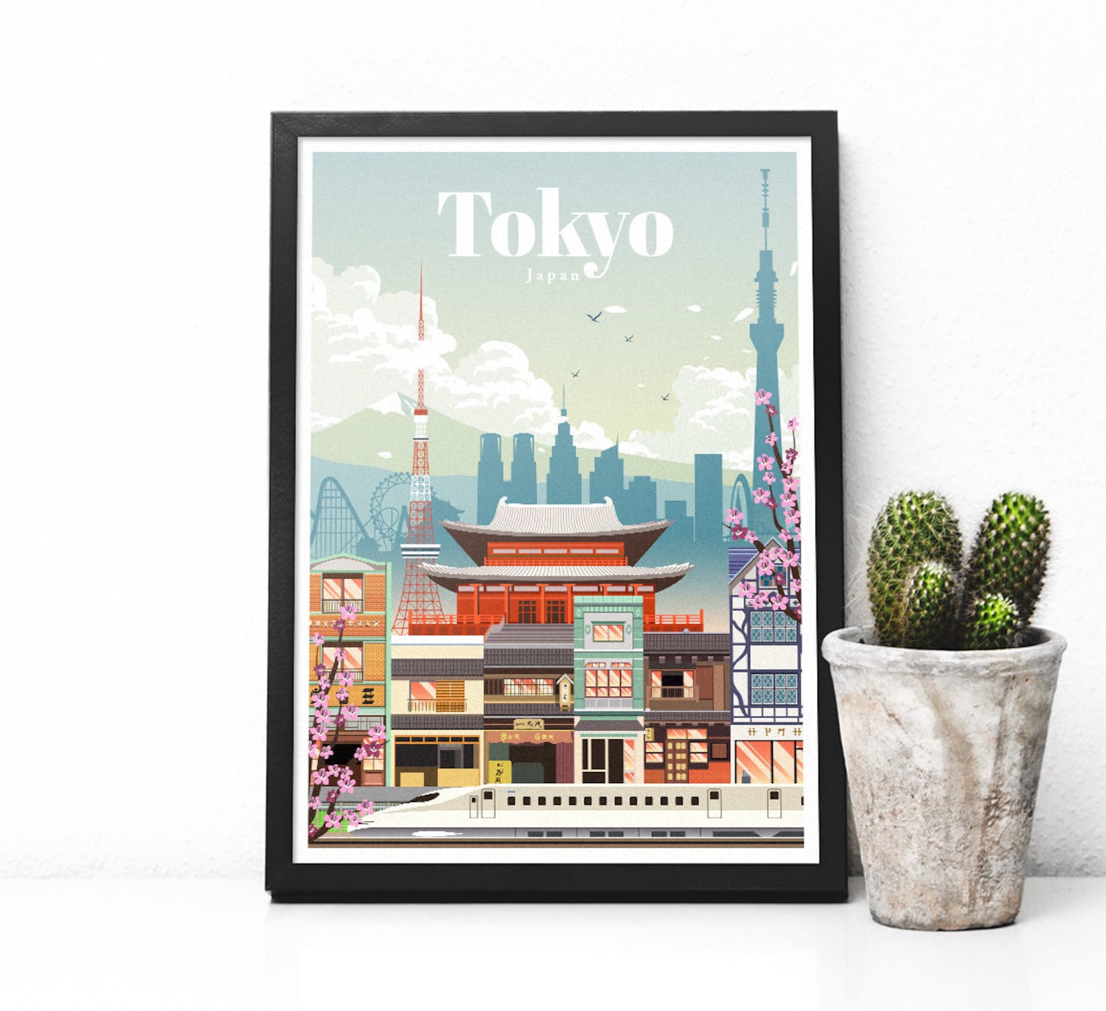 Japan Travel Poster Tokyo Print | Etsy