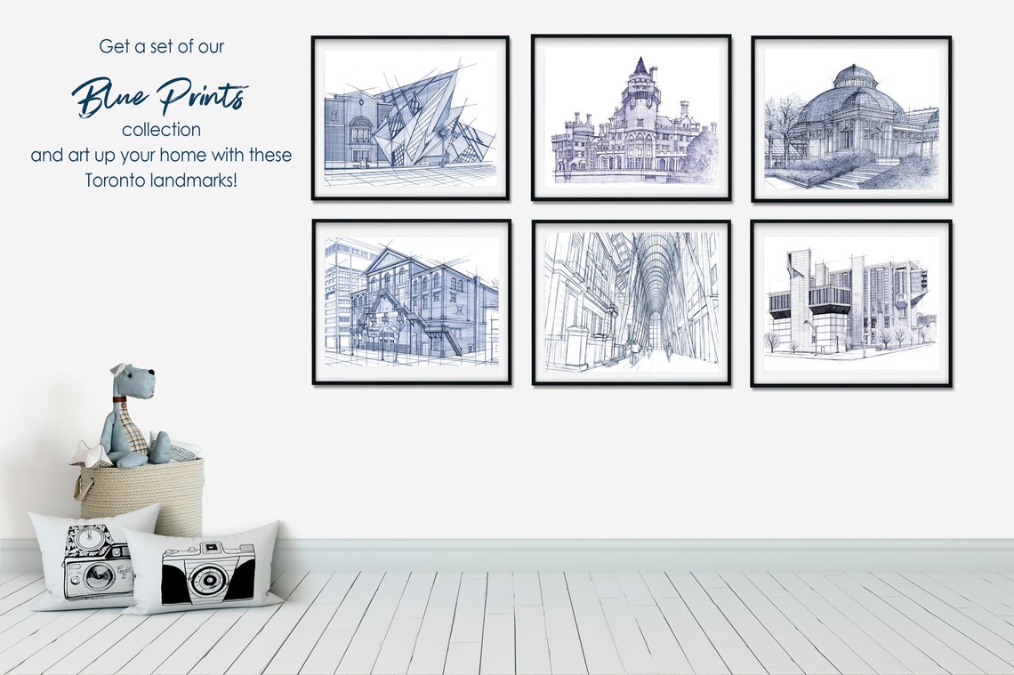 Toronto Gooderham Building Landmark Art Print Hand Drawn | Etsy