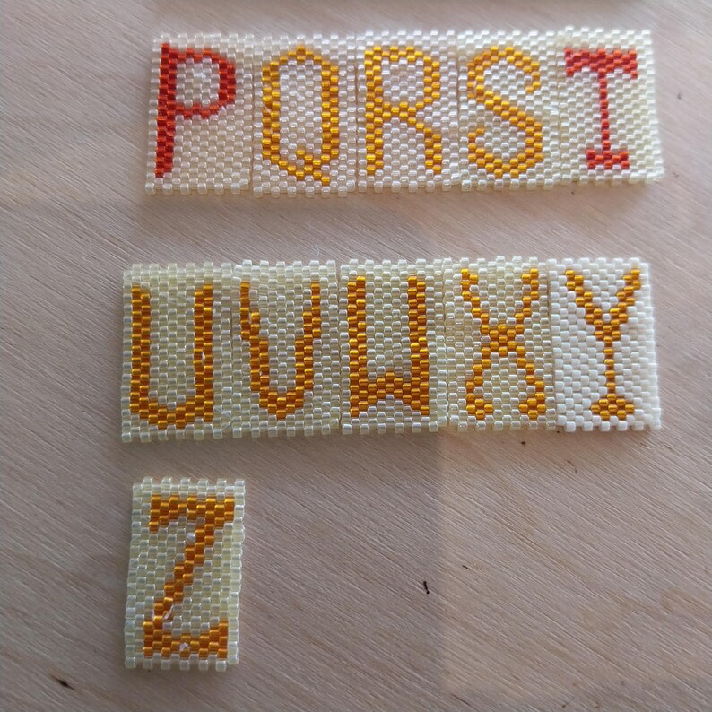 Beading Patterns for Alphabet Individual Upper Case Letters Peyote ...