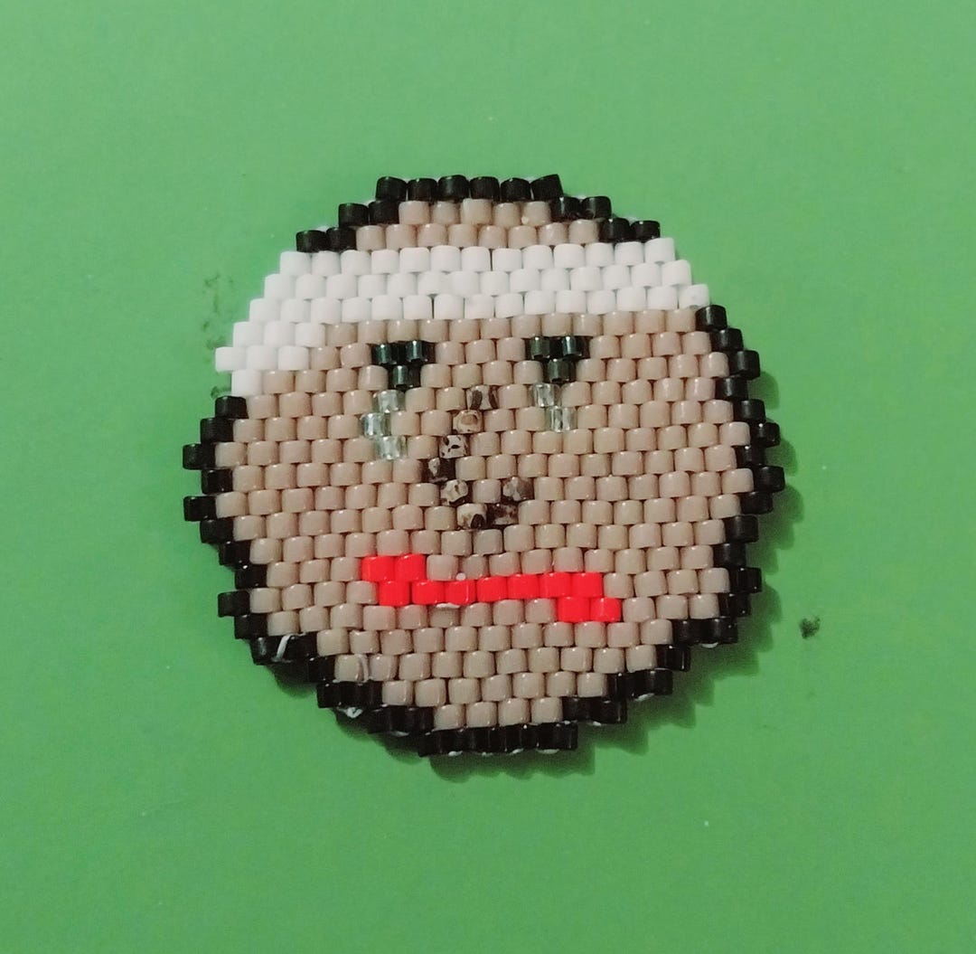 Sad Bandaged Head Man - Fridge Magnet - Beading Pattern Brick Stitch ...