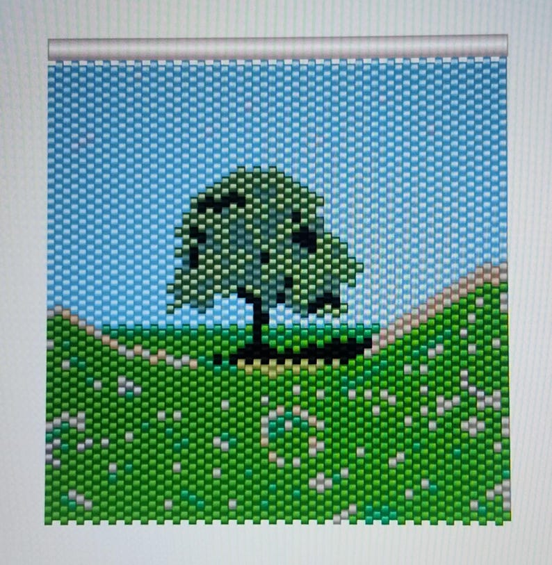 Sycamore Gap Tree Peyote Stitch Coaster Pattern (PDF Download) - Etsy