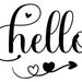 Hello With Hearts • Decal Only - Etsy