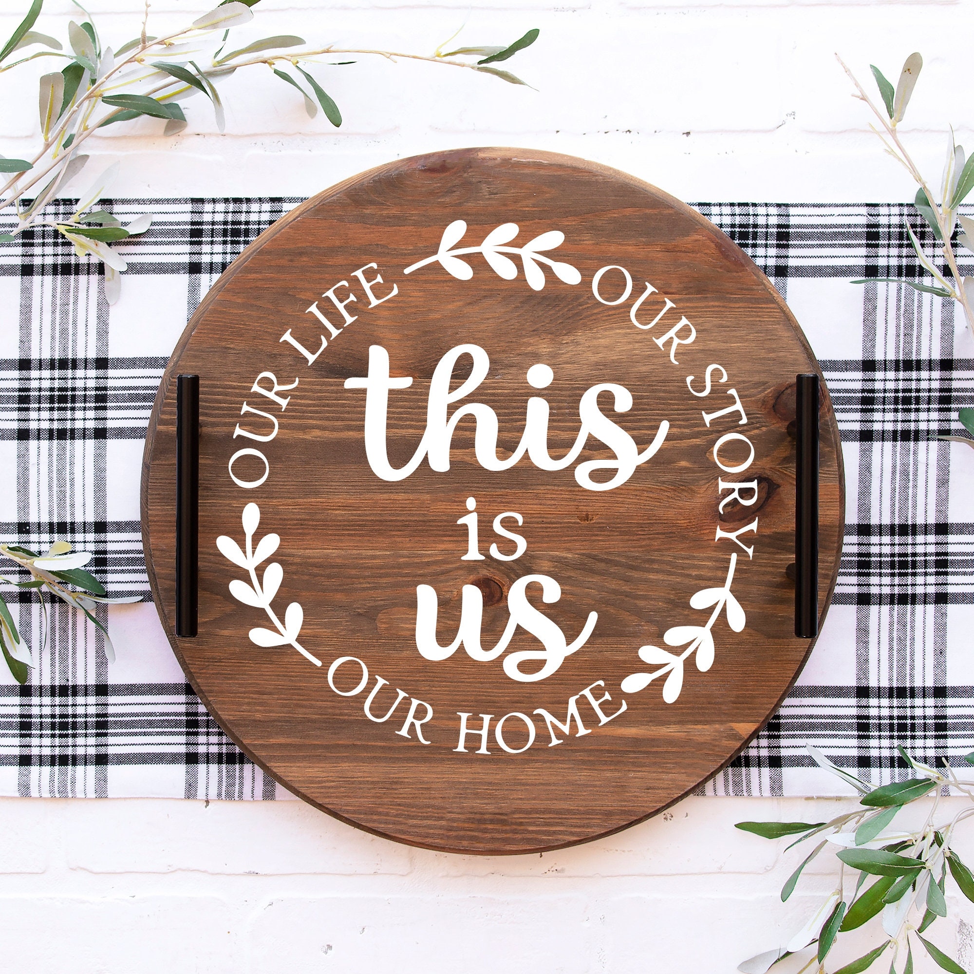 This is Us Decal • Round DIY Sign • Door Hanger Decor • Farmhouse ...
