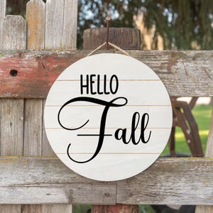 Hello Fall Decal • Decal Only • Porch Sign DIY • Housewarming Gift - Etsy