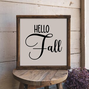 Hello Fall Decal • Decal Only • Porch Sign DIY • Housewarming Gift - Etsy