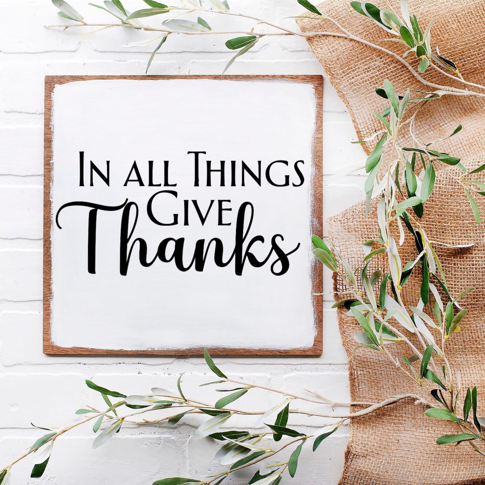Give Thanks Decal: Fall Thanksgiving Decor DIY Project - Etsy