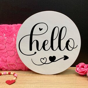 Hello With Hearts • Decal Only - Etsy