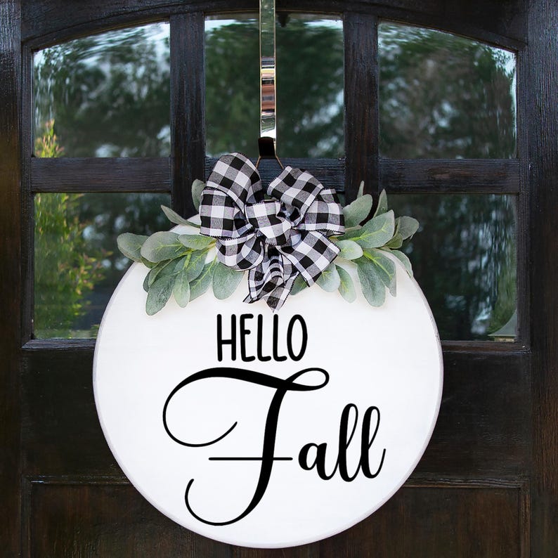 Hello Fall Decal • Decal Only • Porch Sign DIY • Housewarming Gift - Etsy