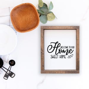 Farmhouse Welcome to Our Home Sweet Home Decal DIY Sign Decal Front ...