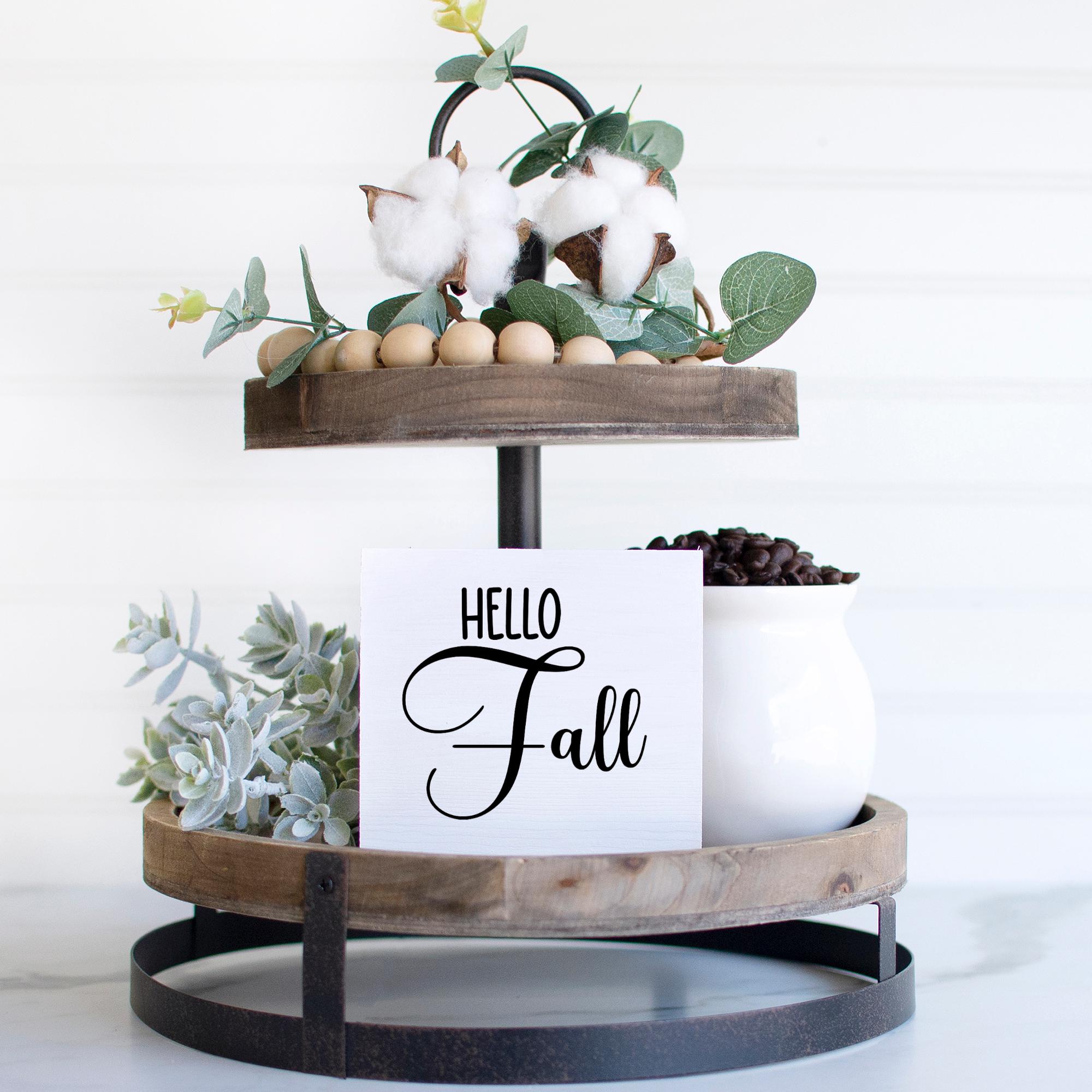 Hello Fall Decal • Decal Only • Porch Sign DIY • Housewarming Gift - Etsy