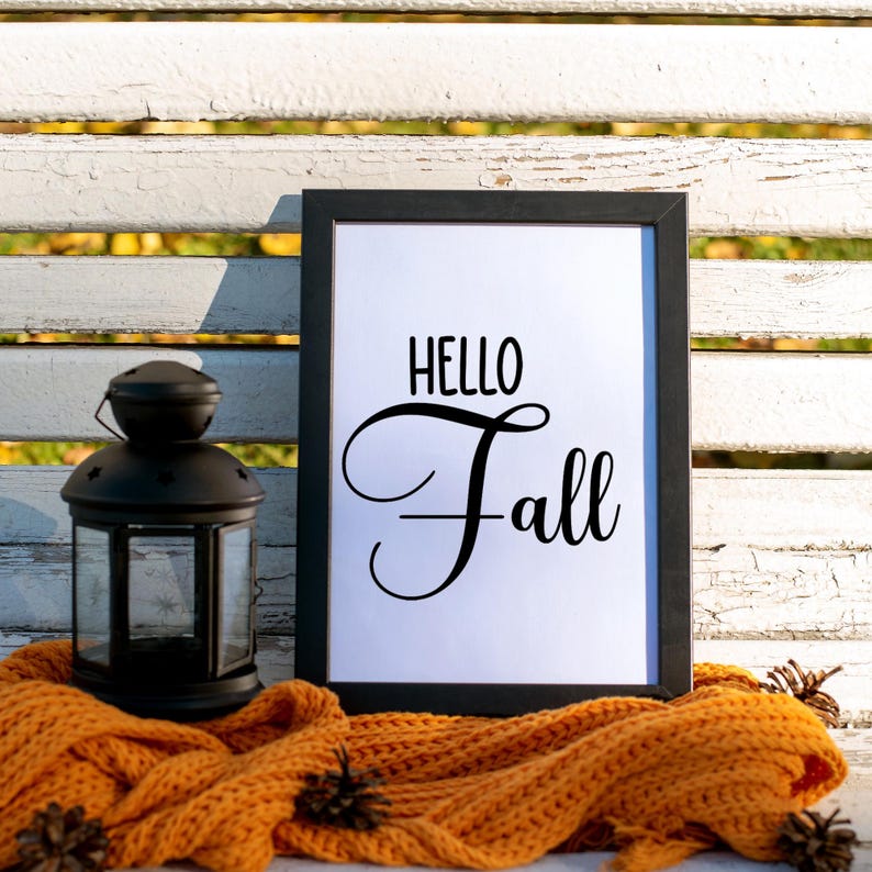 Hello Fall Decal • Decal Only • Porch Sign DIY • Housewarming Gift - Etsy