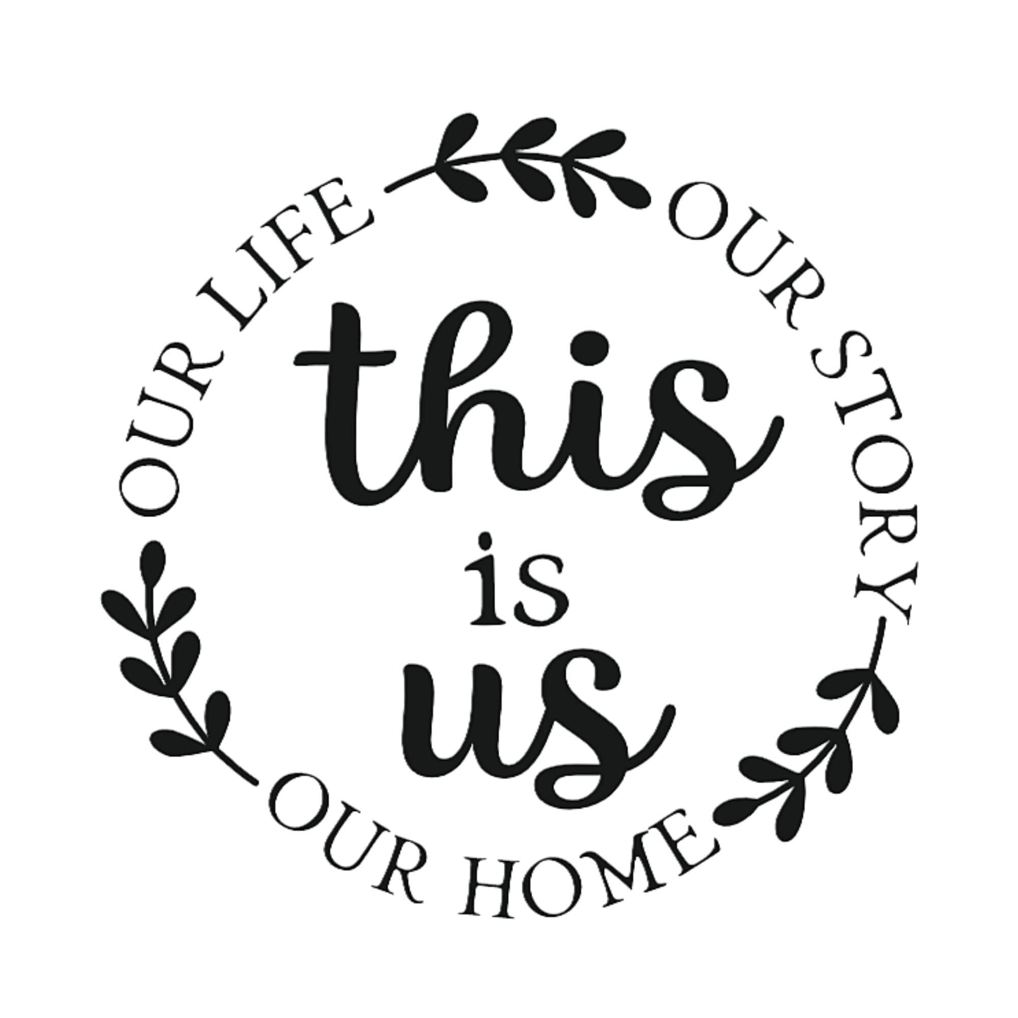 This is Us Decal • Round DIY Sign • Door Hanger Decor • Farmhouse ...