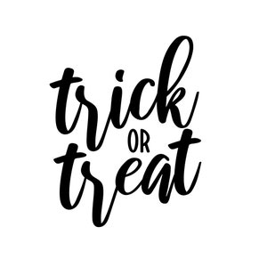 Trick or Treat Vinyl Decal: Halloween DIY Decor - Etsy
