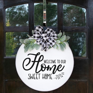Farmhouse Welcome to Our Home Sweet Home Decal DIY Sign Decal Front ...