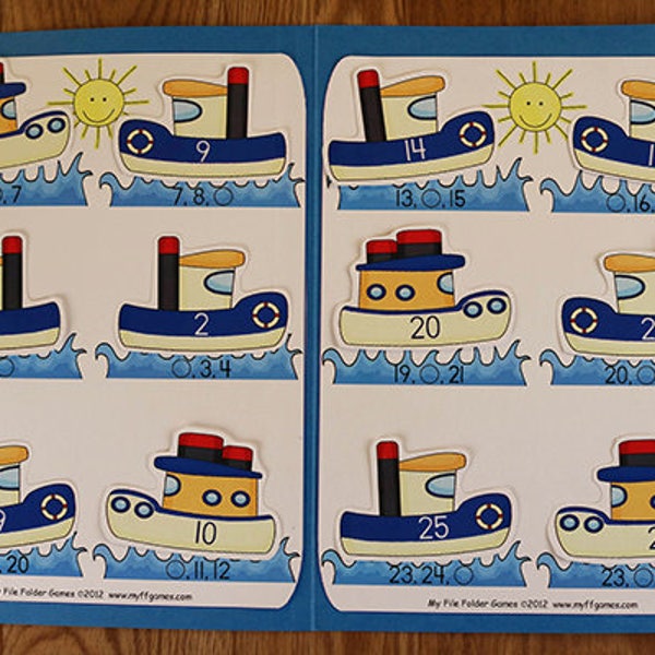 Number Counting File Folder - Etsy