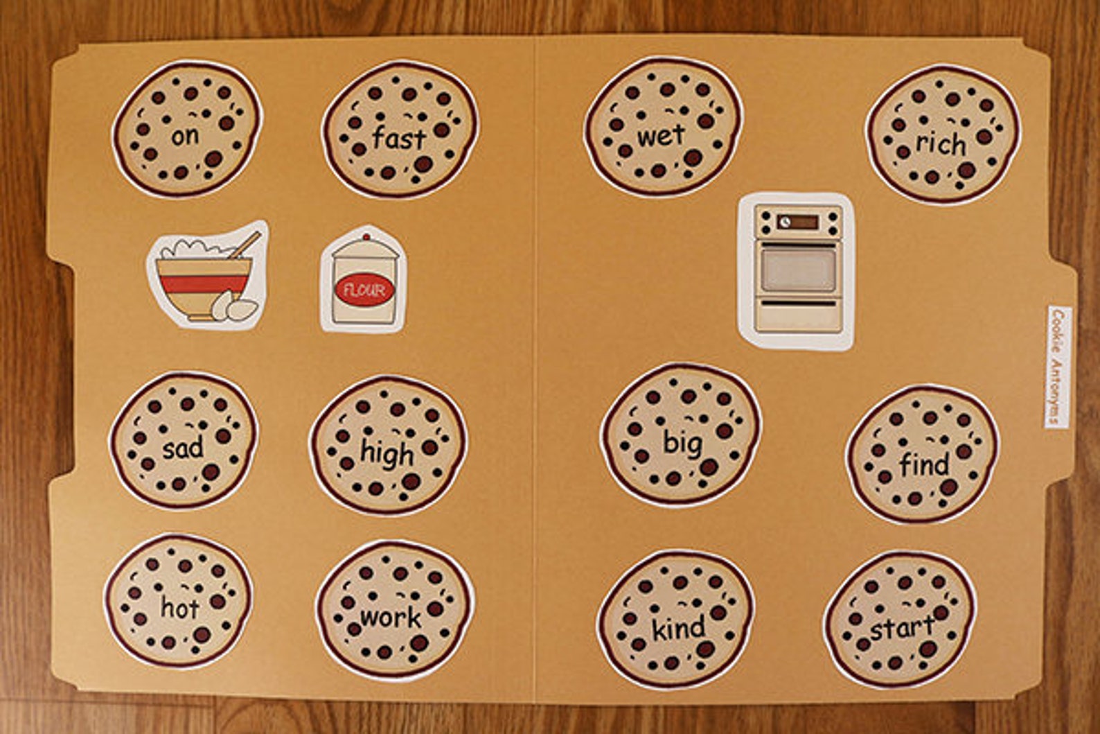 Cookie Antonyms File Folder Game – 2nd Grade Printable (PDF Download ...