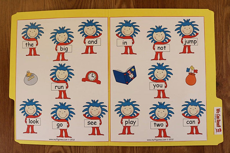 Dolch Sight Words - We Can Read! Printable File Folder Game - Etsy