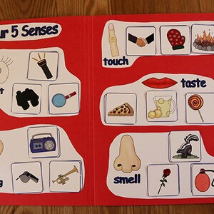 5 Senses - Our 5 Senses - Printable File Folder Game PDF Download ...