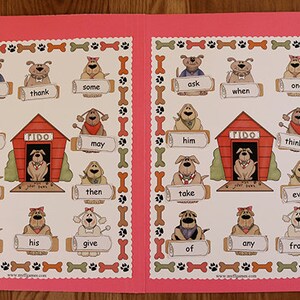 Dolch Sight Words 1st Grade - Dog Days - Printable File Folder Game PDF ...