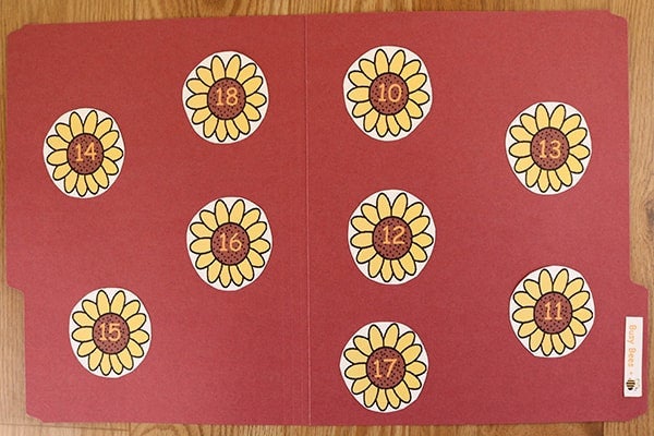 Horizontal Addition - Busy Bees - Printable File Folder Game PDF ...