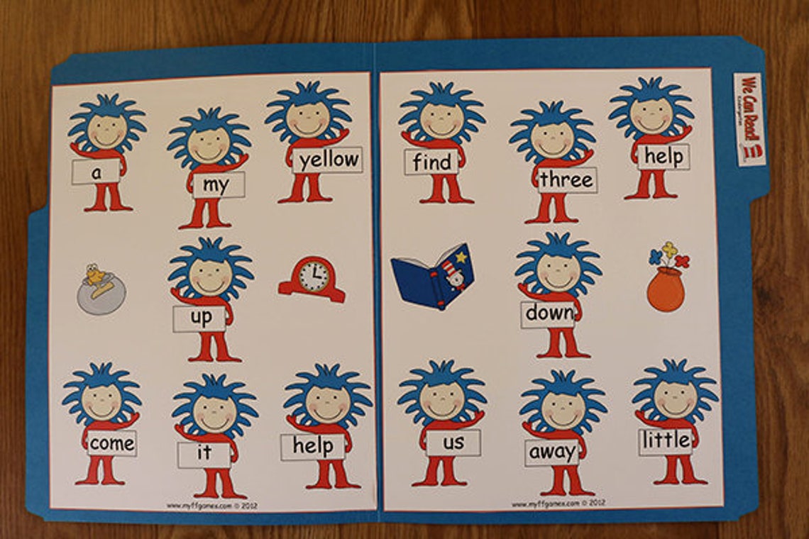 Dolch Sight Words - We Can Read! Printable File Folder Game - Etsy