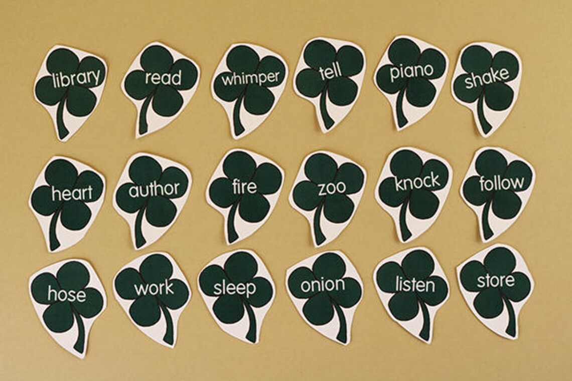 Noun & Verb Sort - Lucky Day - Printable File Folder Games - Etsy