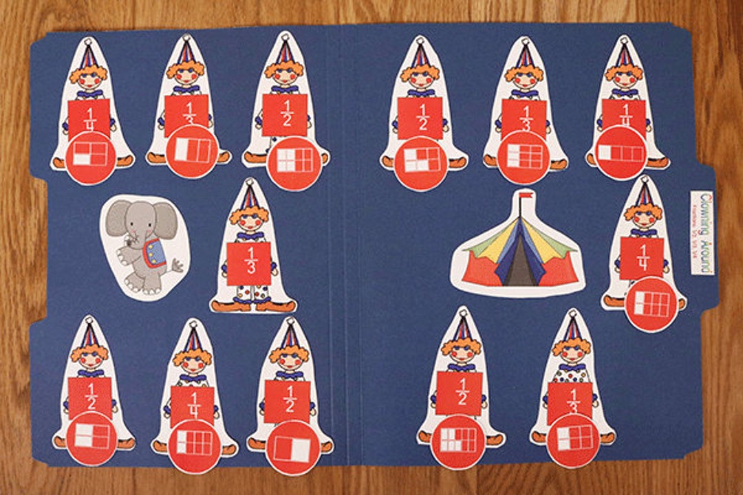 Fractions File Folder Game – Math Printable (PDF Download) - Etsy