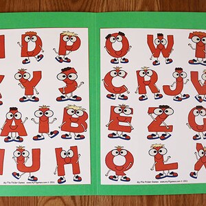 Upper /lowercase Letters - Happy Letters - Printable File Folder Game ...