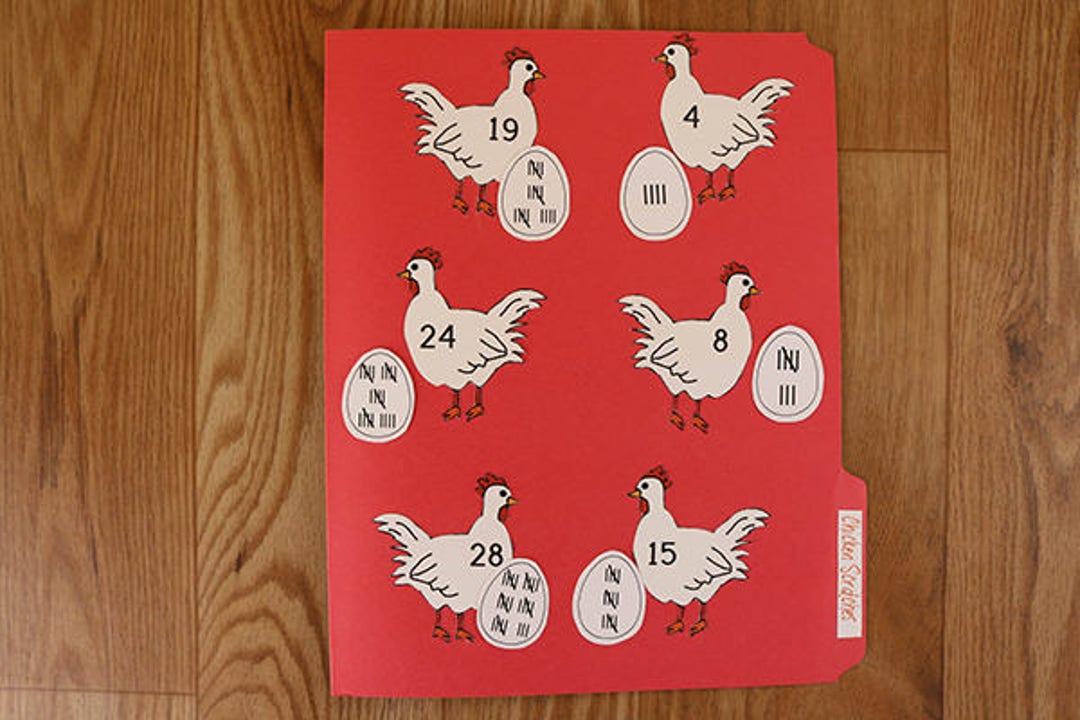 Chicken Tally Counting Game – Printable Math File Folder (PDF Download ...