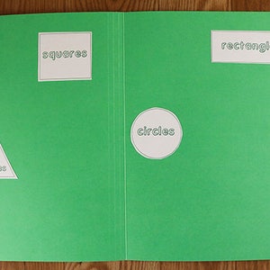 Sorting Shapes - Printable File Folder Game PDF Download - Preschool ...