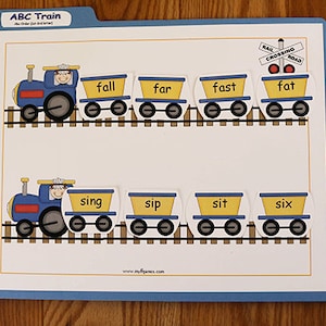 Alphabetical Order - ABC Train - Printable File Folder Game PDF ...