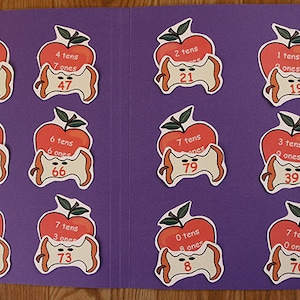 Place Value -apple Bites - Printable File Folder Game PDF Download Math ...