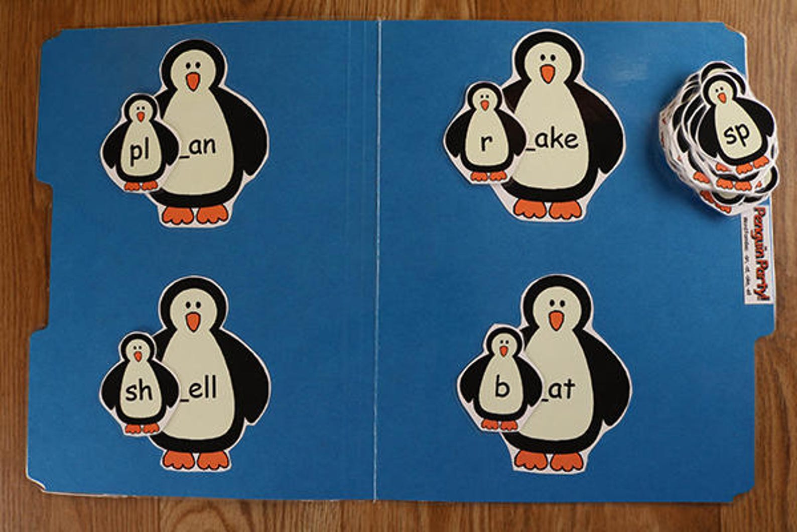 Word Families: -an, -at, -ake, -ell - Penguin Party Set 1 - Printable ...