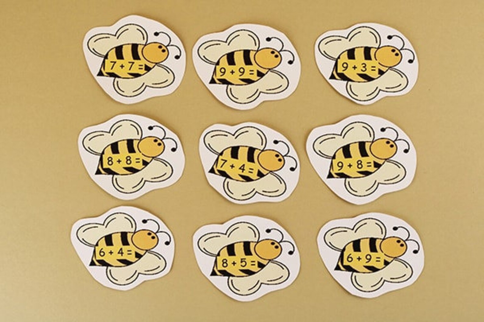 Horizontal Addition - Busy Bees - Printable File Folder Game PDF ...