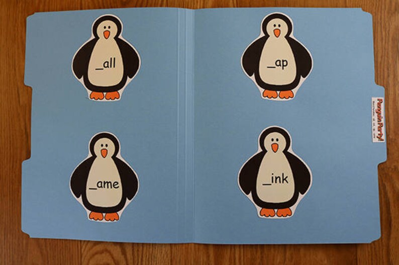 Word Families: -all, -ink, -ap, -ame - Penguin Party Set 2 - Printable ...