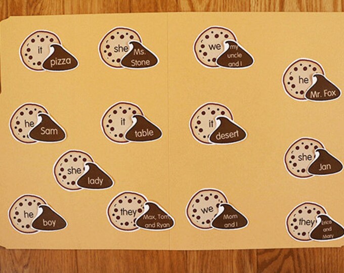 Pronouns File Folder Game Cookies Printable PDF Download-2nd 3rd 4th ...