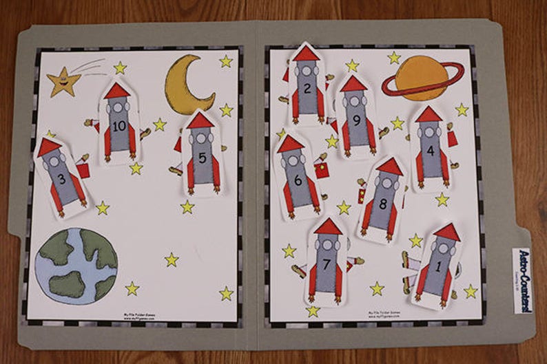Counting Numbers - Astro-counters - Printable File Folder Game PDF ...