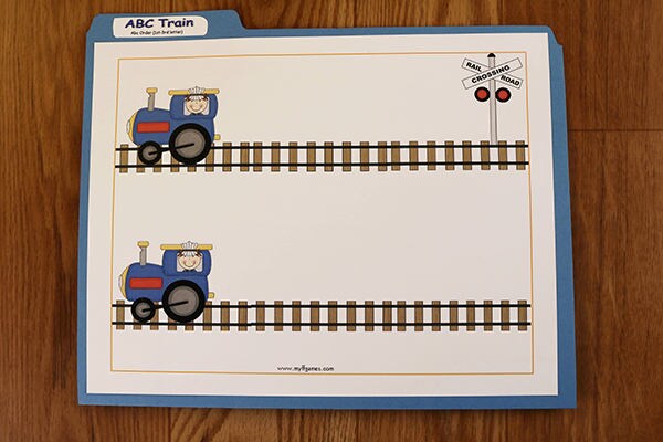 Alphabetical Order - ABC Train - Printable File Folder Game PDF ...