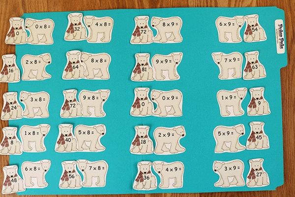 Multiplication Fact Families 0-9 Mega Pack Polar Pals Printable File ...