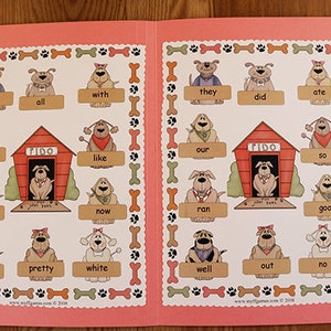 Dolch Sight Words Primer Dog Days Printable File Folder Game PDF ...