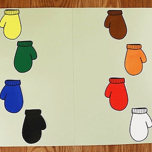 Color Matching - Mitten Colors - Printable File Folder Game PDF ...
