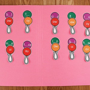 Vowel Diphthongs - Sweet Tooth- Printable File Folder Game PDF Download ...