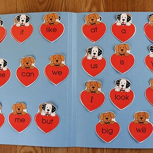 Dolch Sight Words - Puppy Love - Printable File Folder Game PDF ...