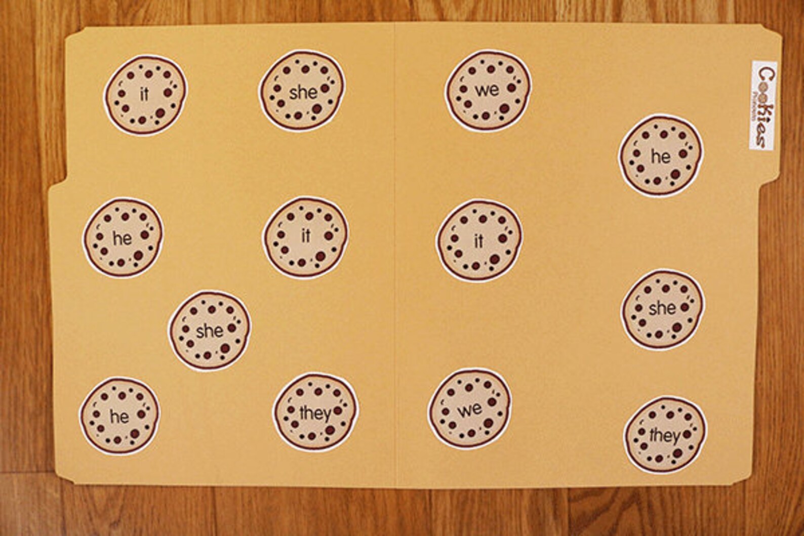 Pronouns - File Folder Game- Cookies - Printable PDF Download-2nd 3rd ...
