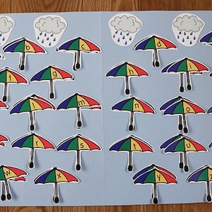Upper /lowercase Letters - April Showers - Printable File Folder Game ...