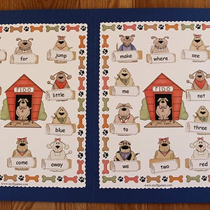 File Folder Game - Dog Days Pre-primer Dolch Sight Words- Printable PDF ...